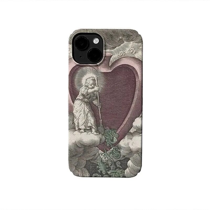 Чехол Ins Korean Cleaning The Heart with Love для телефона IPhone 17 16E 15 14 Plus 13 iphone 13