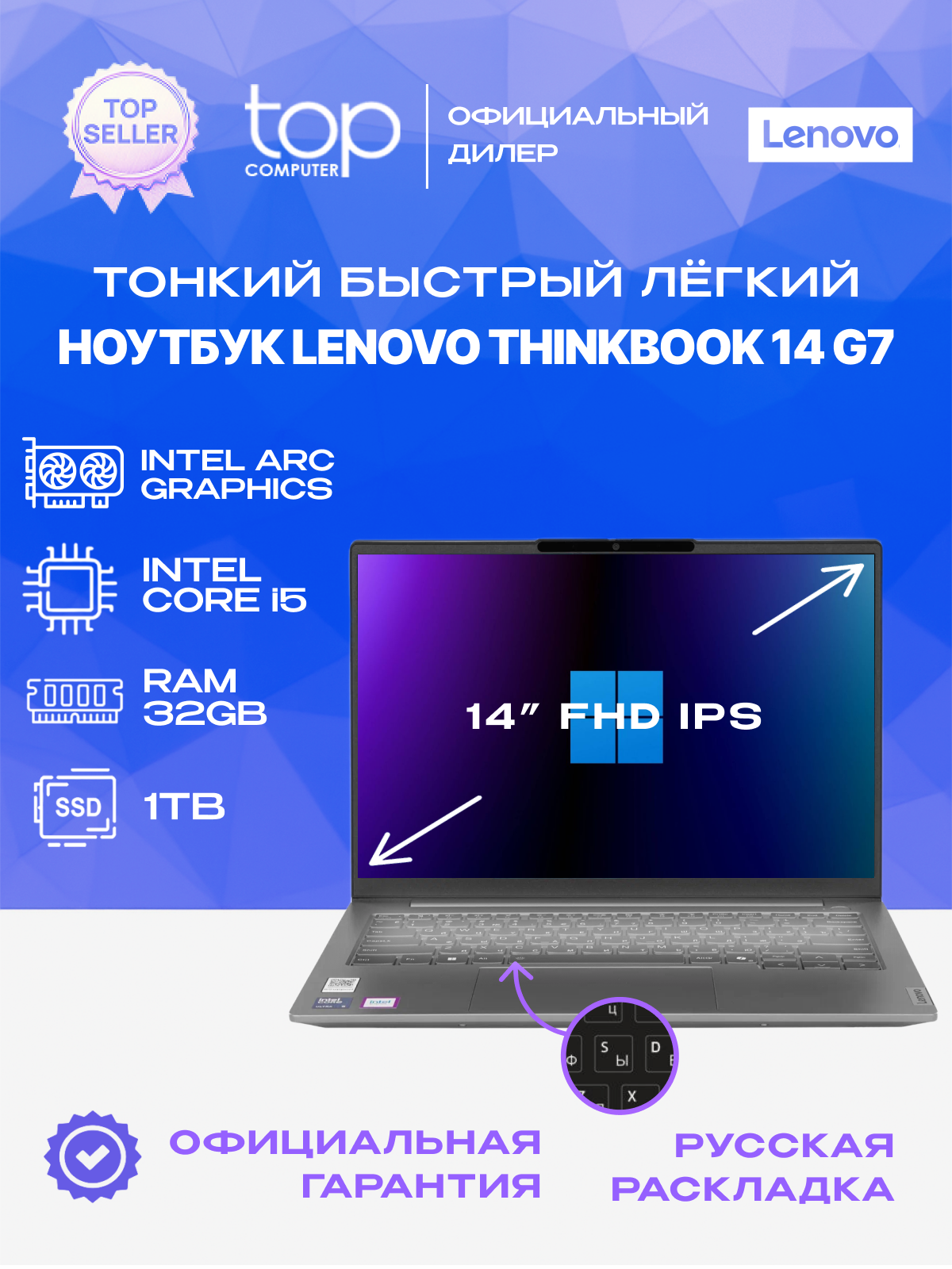 Ультрабук Lenovo ThinkBook 14 G7 IML