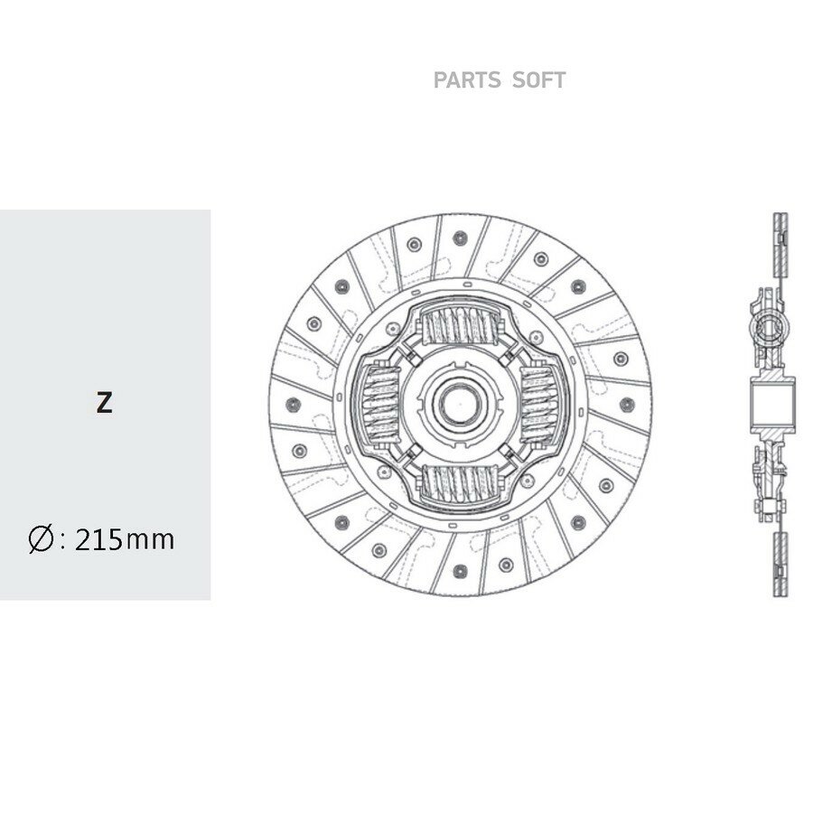 Диск сцепления HYUNDAI ACCENT/ELANTRA/I20/I30/GETZ/SOLARIS/KIA CEED/RIO 1.4/1.6 06- VALEO PHC HD-78 | цена за 1 шт
