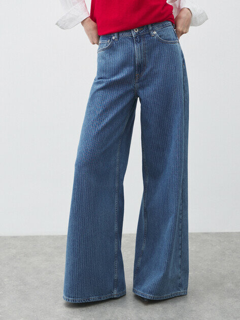 Джинсы широкие 