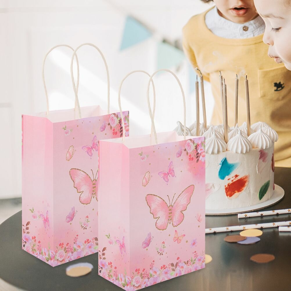 Элегантные Бумажные Сумки С Ручками Для Подарков И Конфет 5 Штук