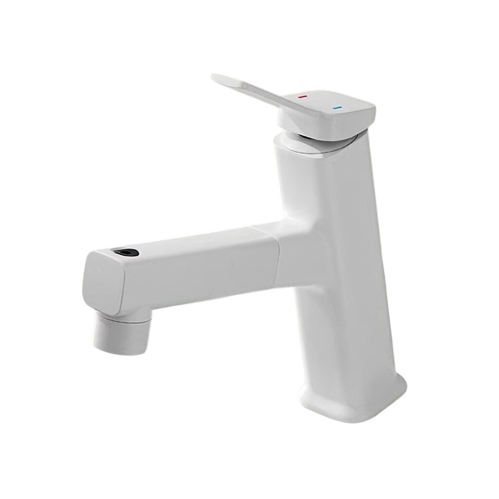 Современный латунный смеситель с одной ручкой и выдвижным изливом, легко устанавливается