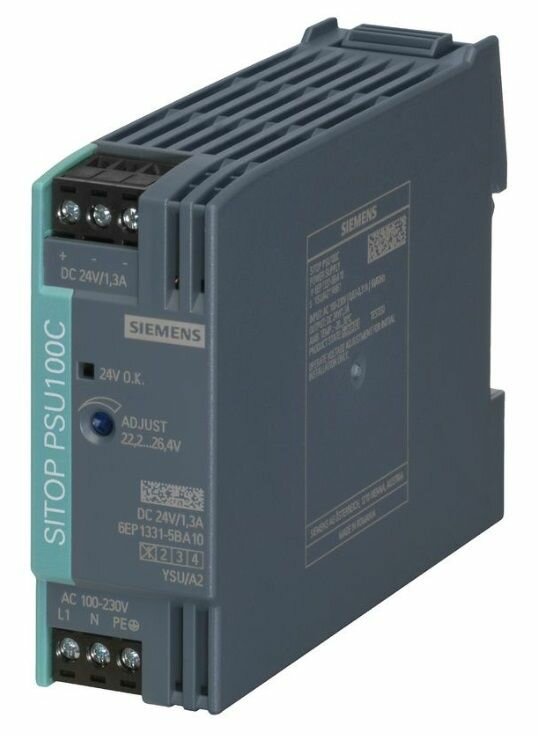 Блок питания стабилизированный SITOP PSU100C Siemens арт. 6EP1331-5BA10, Viessmann арт. 542298