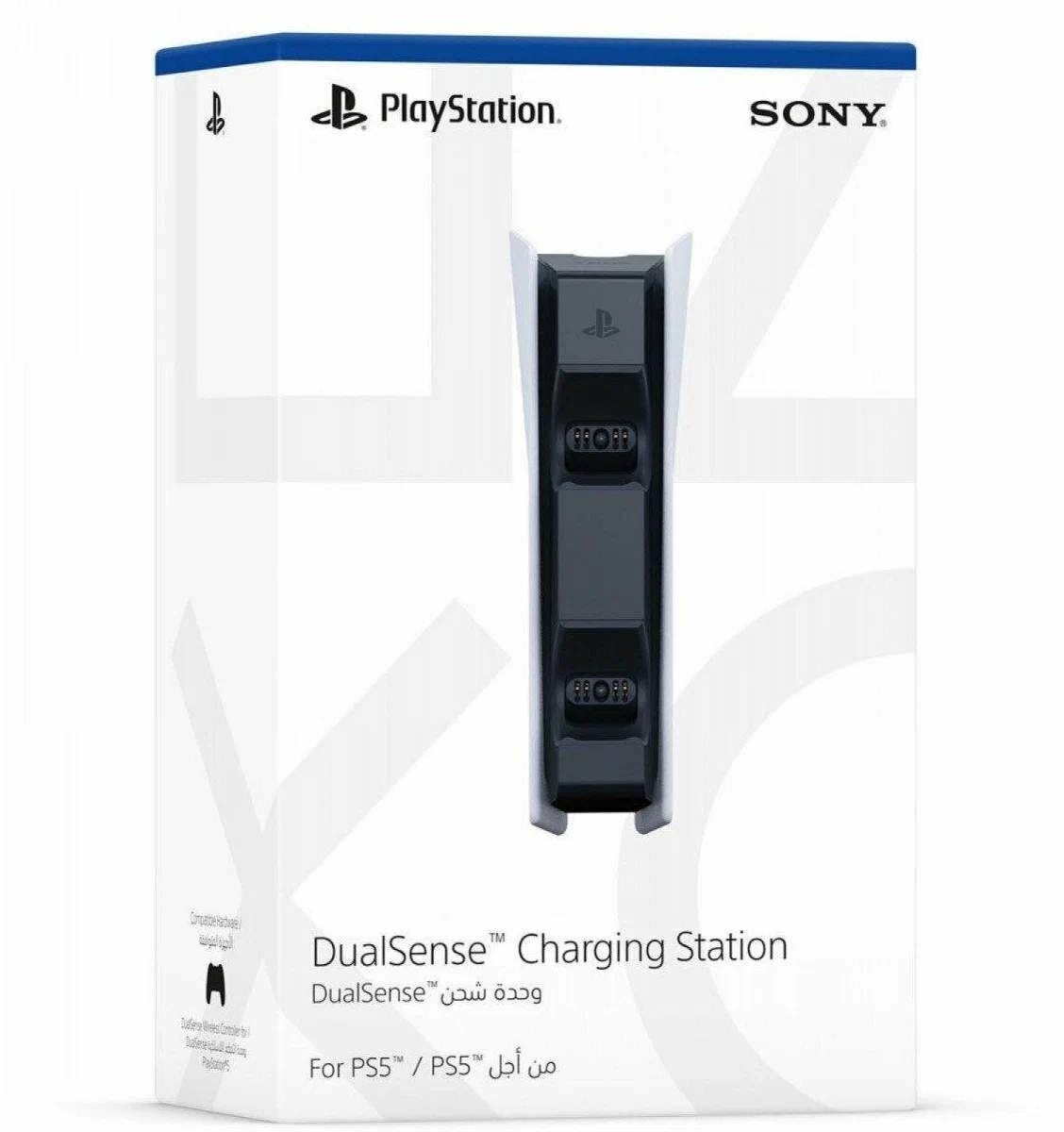 Зарядная станция Sony DualSense CFI-ZDS1 для двух (2) геймпадов с блоком питания ADP-15WH A, С европейской вилкой