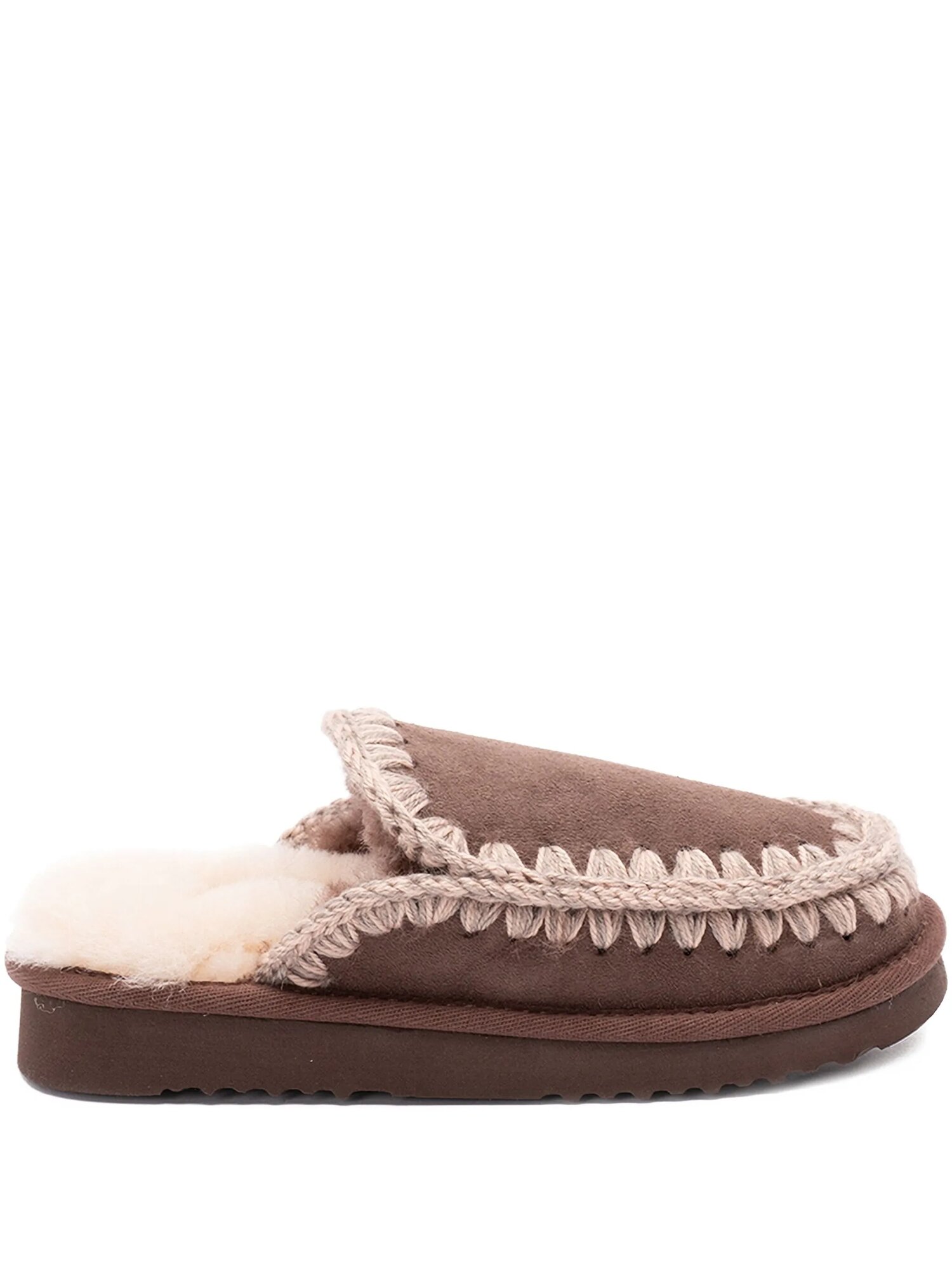 Шлёпанцы Crochet-detail sheepskin slippers