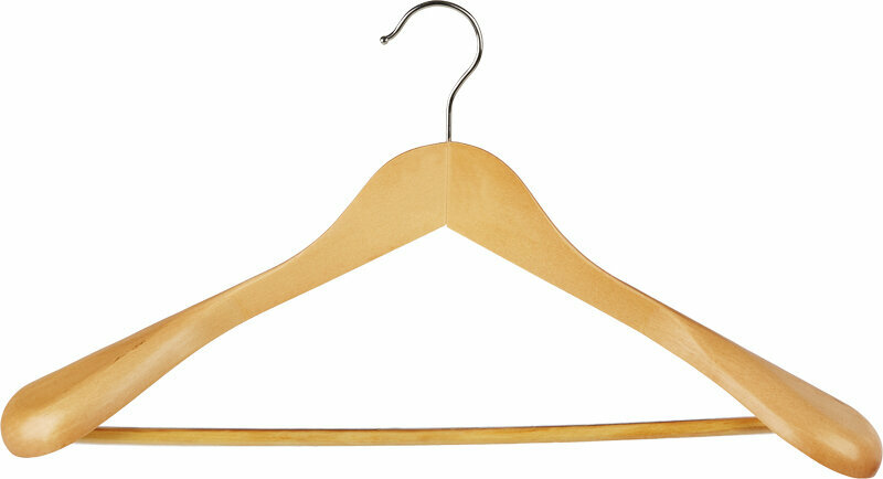 Деревянная вешалка-плечики для одежды с поворотным крючком и перекладиной удобное решение для хранения вещей в шкафу
