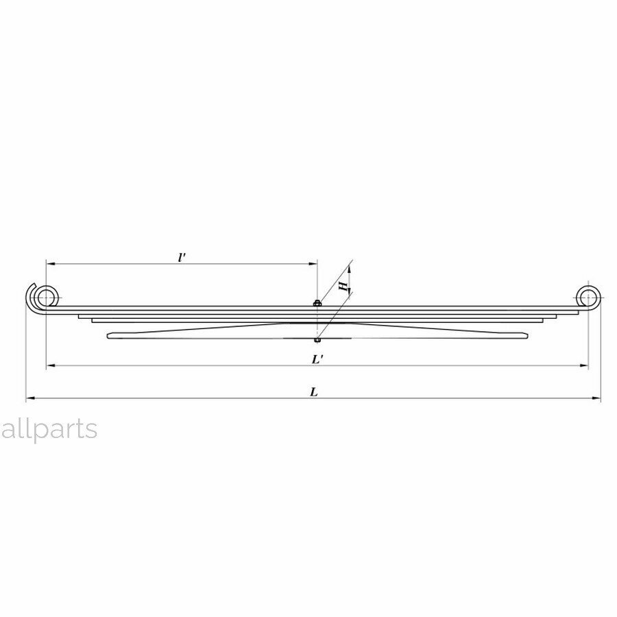 ЧМЗ 43702912012 рессора 4-лист. ! задняя+ подрессорник без подушек, L=1780мм \МАЗ-4370/256