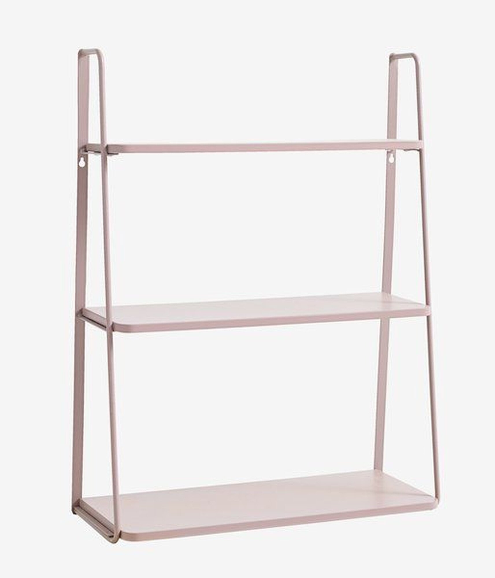 Настенная полка Jysk "HIRTSHALS", МДФ и сталь, 51x68x22 см, розовая