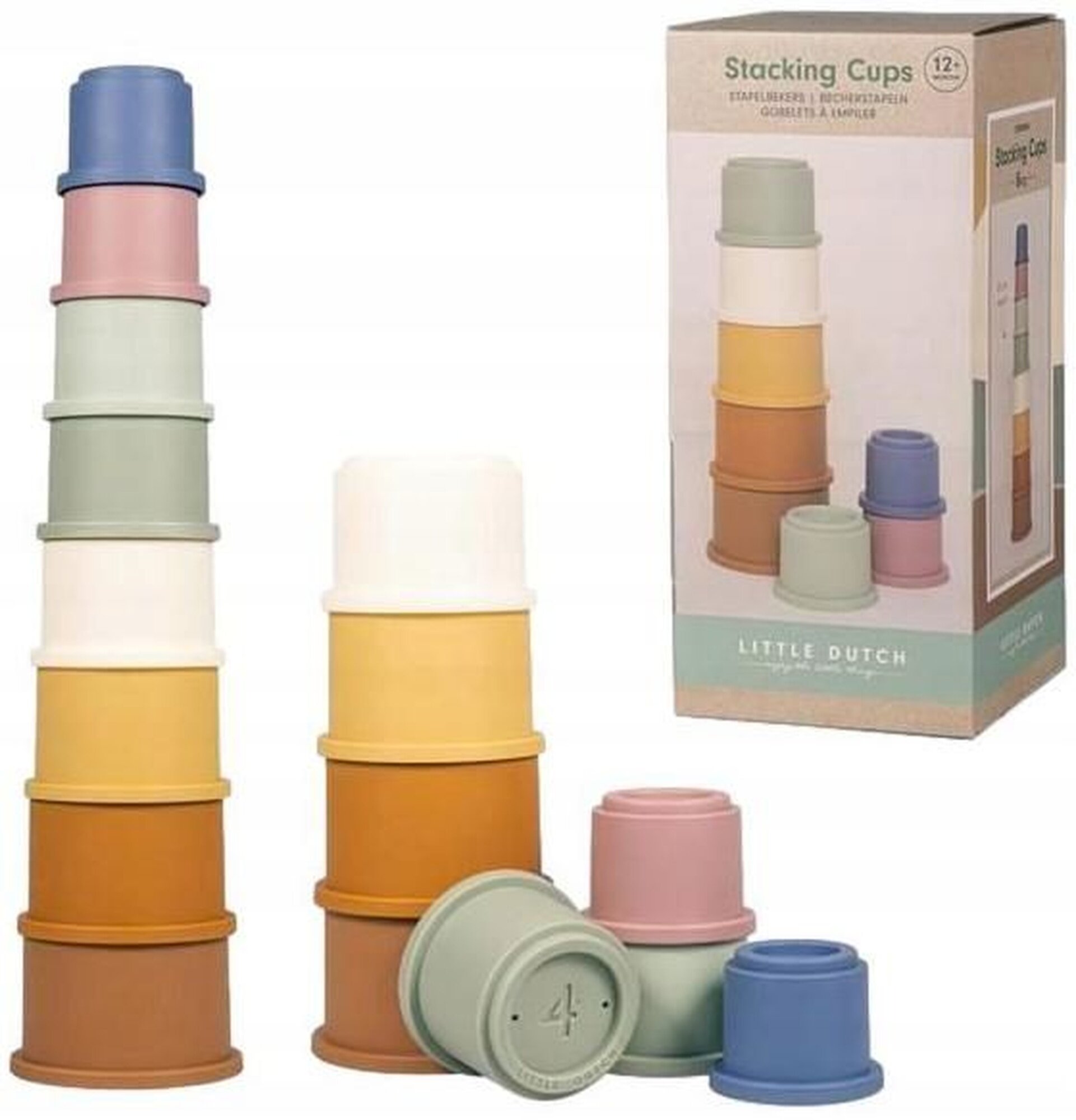 Пирамидка Little Dutch Stacking Cups - Штабелируемая пирамидка из стаканчиков - Little Dutch 8712051107264