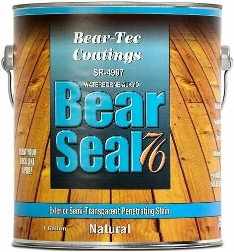 Масло-Пропитка Полупрозрачная 1л Petri Wood Sealer Bear Seal 76 Водно-Алкидная.