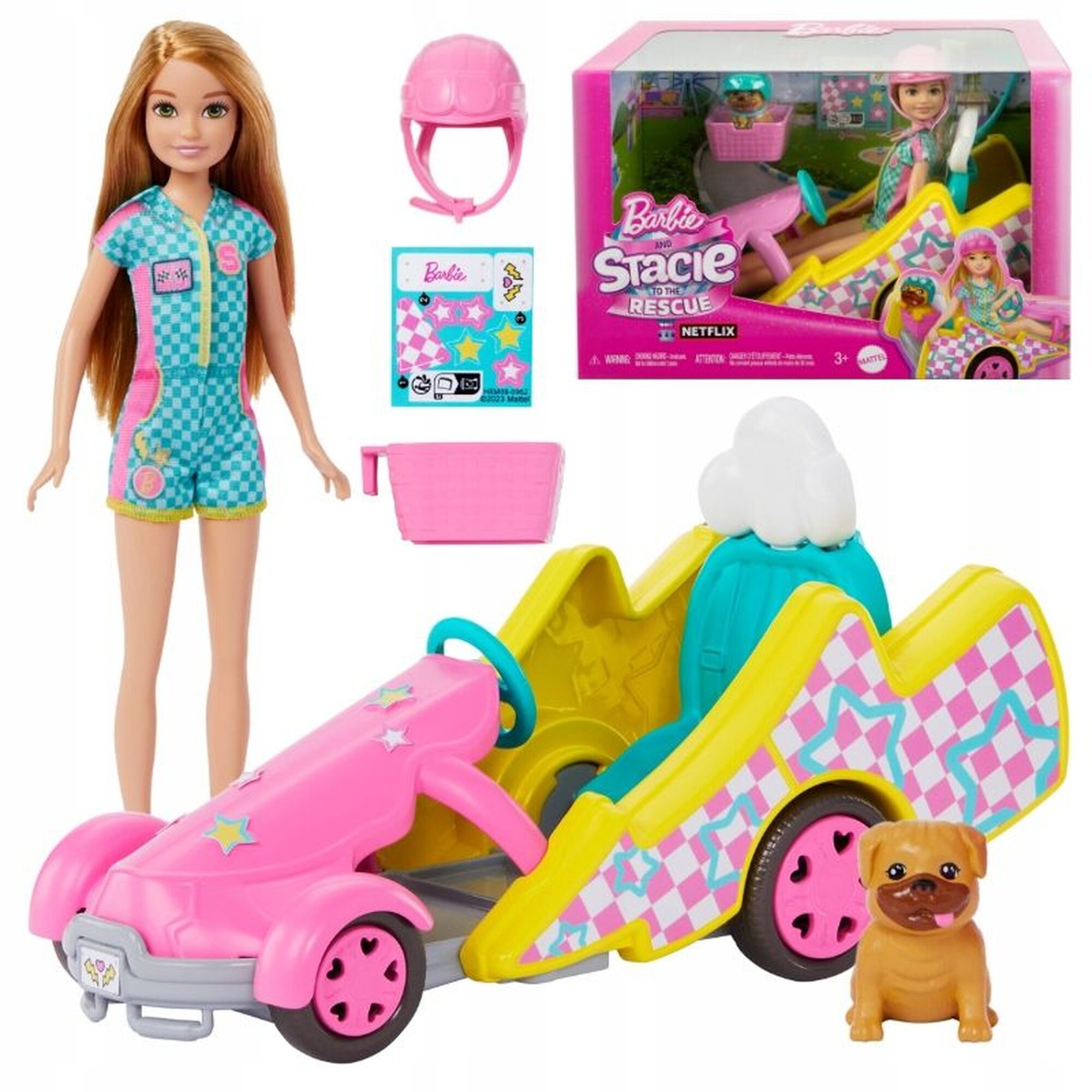 Кукла Mattel Barbie Stacie Movie - Картинг Стейси Автомобиль и кукла - Барби HRM08