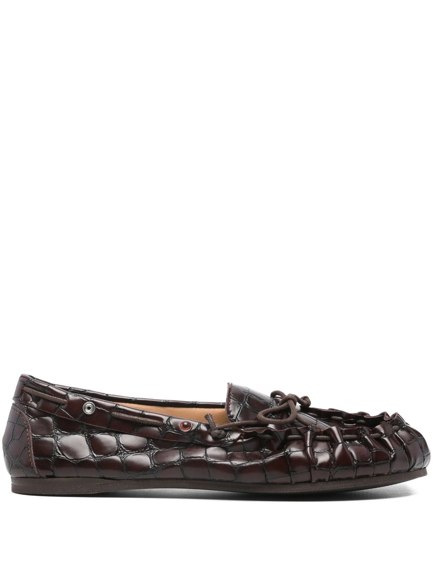 Лоферы Crocodile-effect loafers