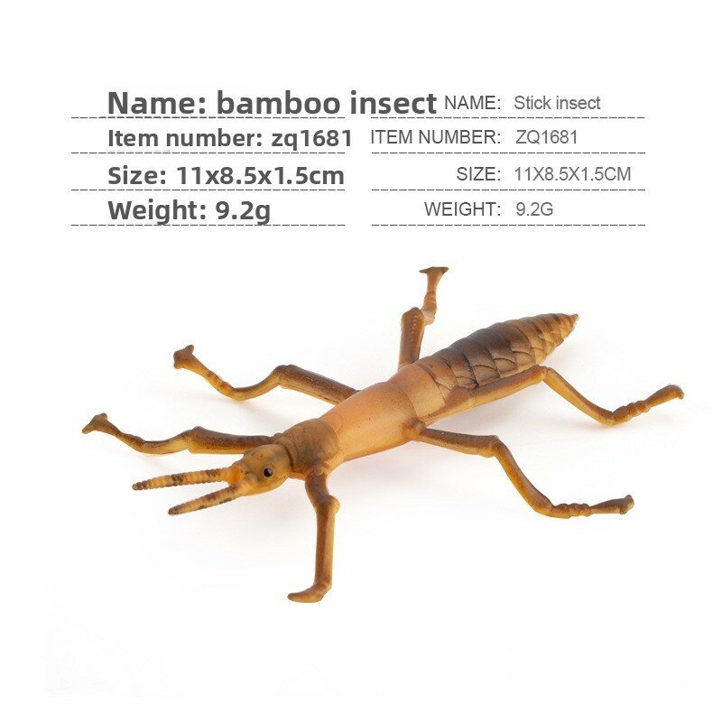 Pvc модели насекомых пчел пауков набор для учебных классов демонстрации и наблюдения за животными бамбуковый узел жук