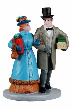 Фигурка 'Вдвоём за подарками', полистоун, 8 см, LEMAX 22144-lemax