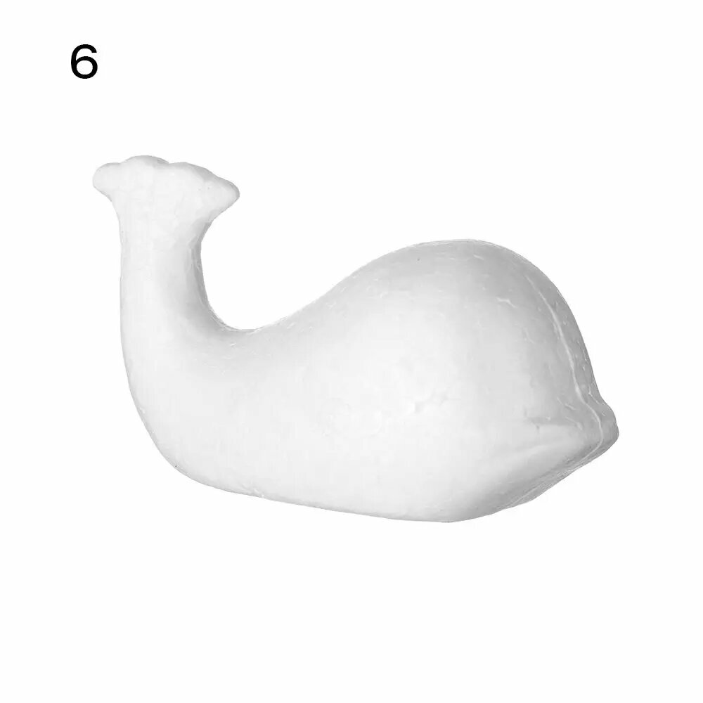 Белая фигурка кита из пенопласта, Цвет: 6