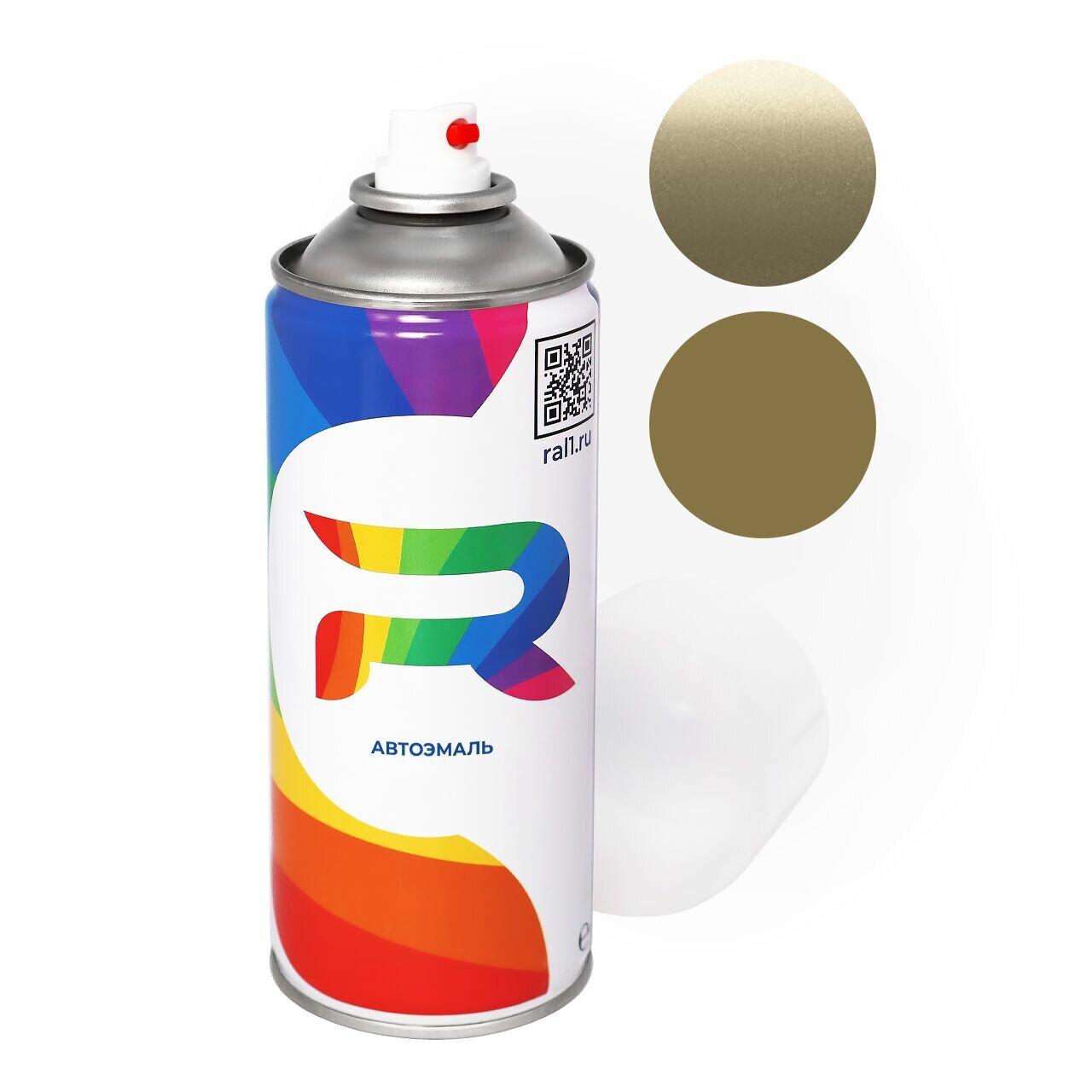 Автоэмаль аэрозольная Daewoo 60U - Brighton Gold (Базовая краска, Двухслойный металлик, Коричнево-желтый) баллон 520 мл.