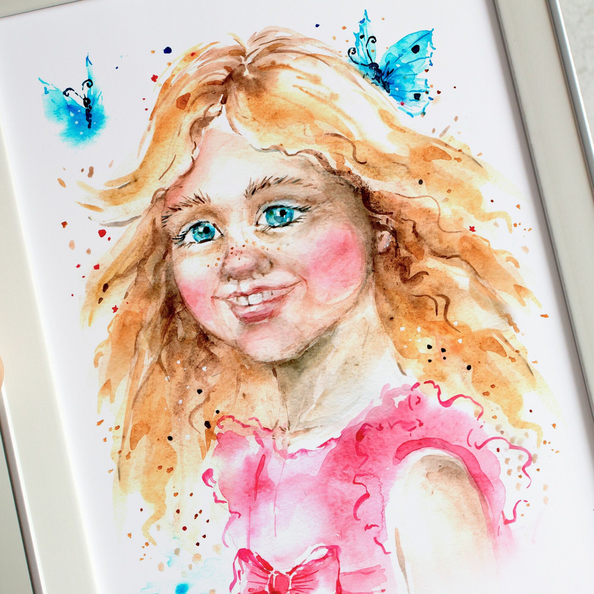 Постер в детскую комнату "фея бабочек"