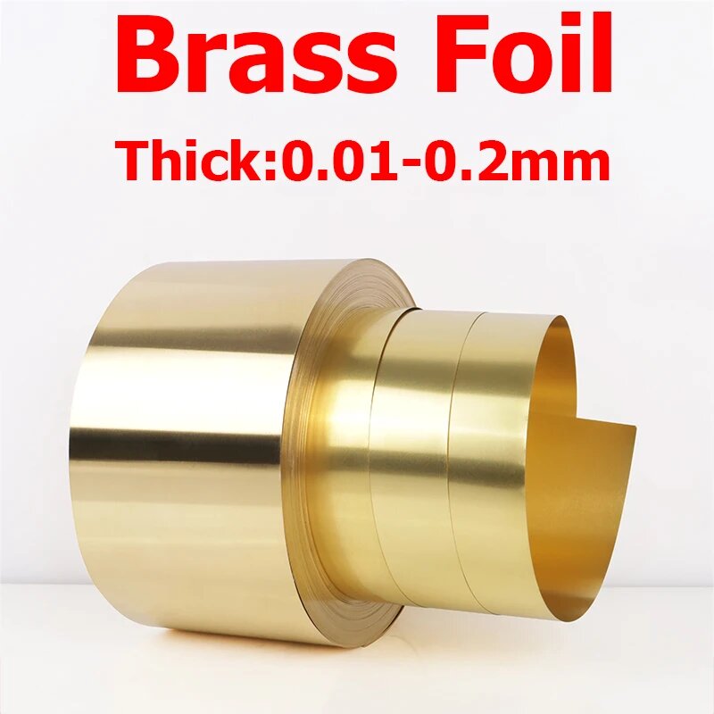 Латунная фольга 0,01-0,2 мм 0.05x200mm