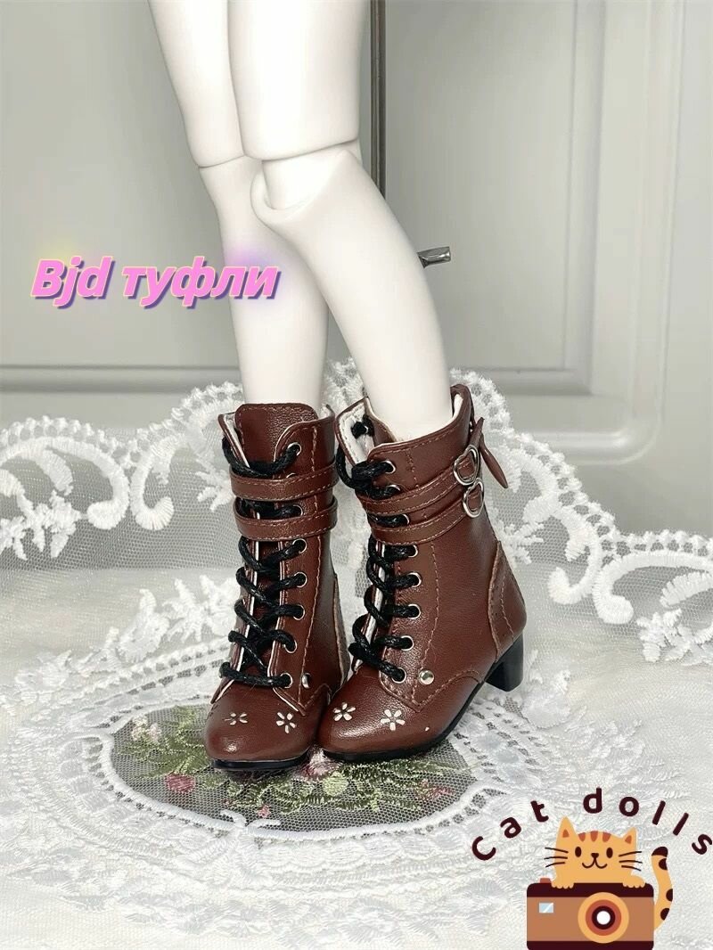 1/4 BJD кукол, Ретро-сапоги на высоком каблуке, Аксессуары к кукольным туфлям