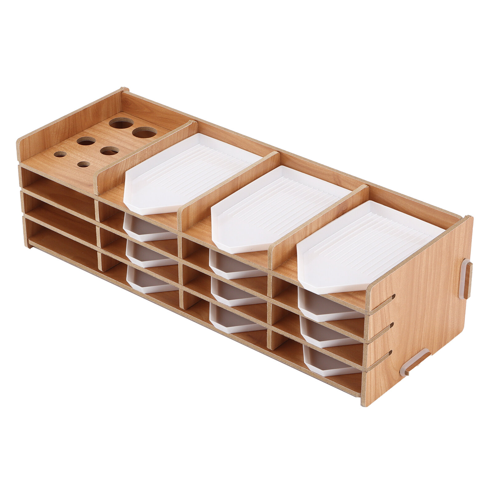 Лоток для рисования со стразами, легко устанавливаемый, многослойный органайзер для хранения из синтетического дерева для рисования