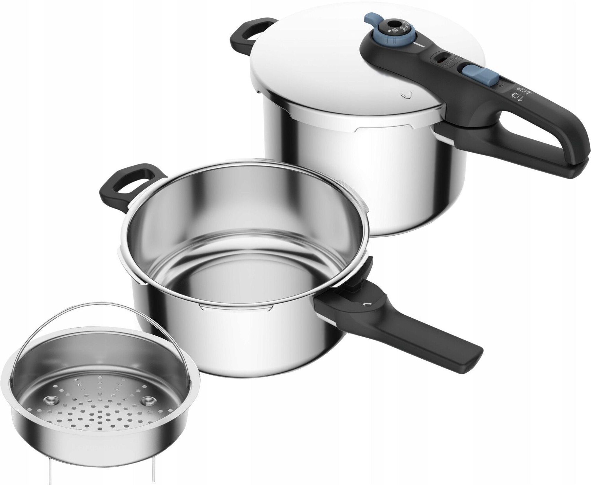 Набор для индукционной скороварки Tefal Secure Trendy Pressure 4 л + 6 л P2584301