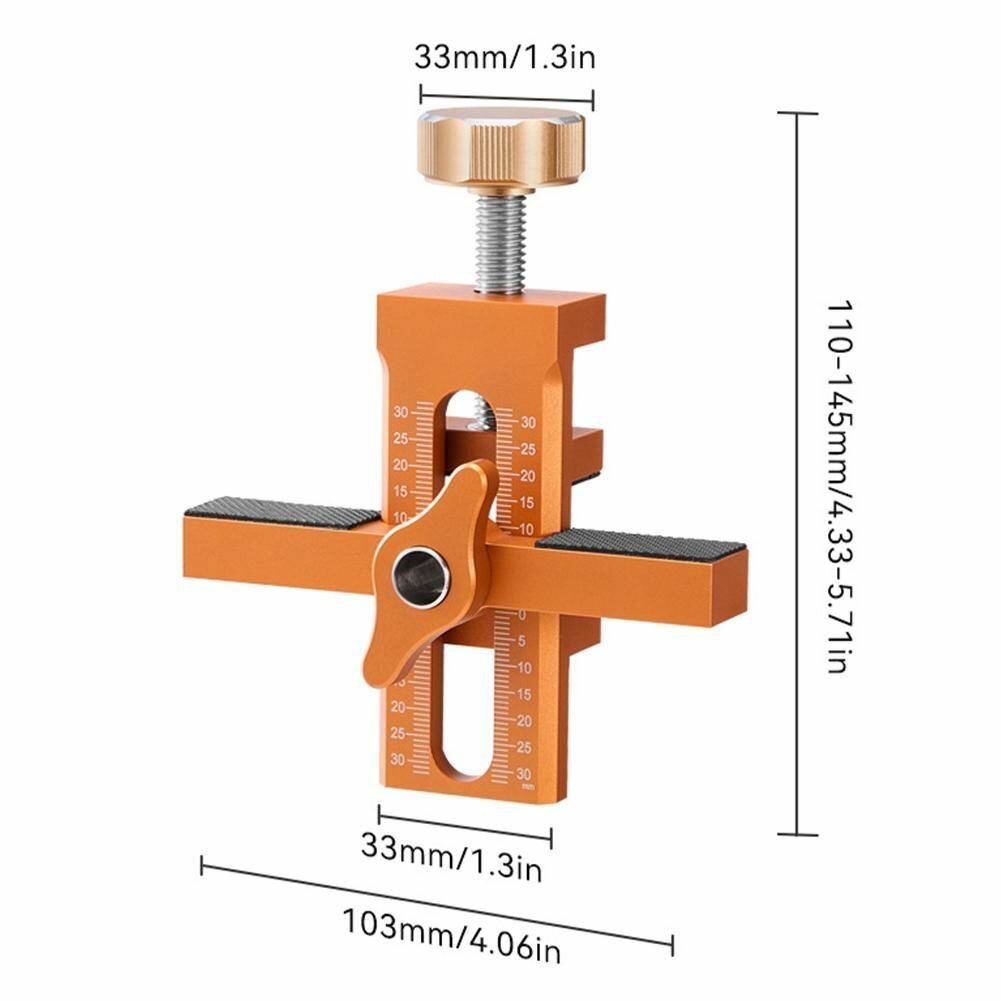 Опора для скрытого монтажа двери, Нержавеющая сталь, диапазон 0-36мм, Зажим для крепления двери шкафа