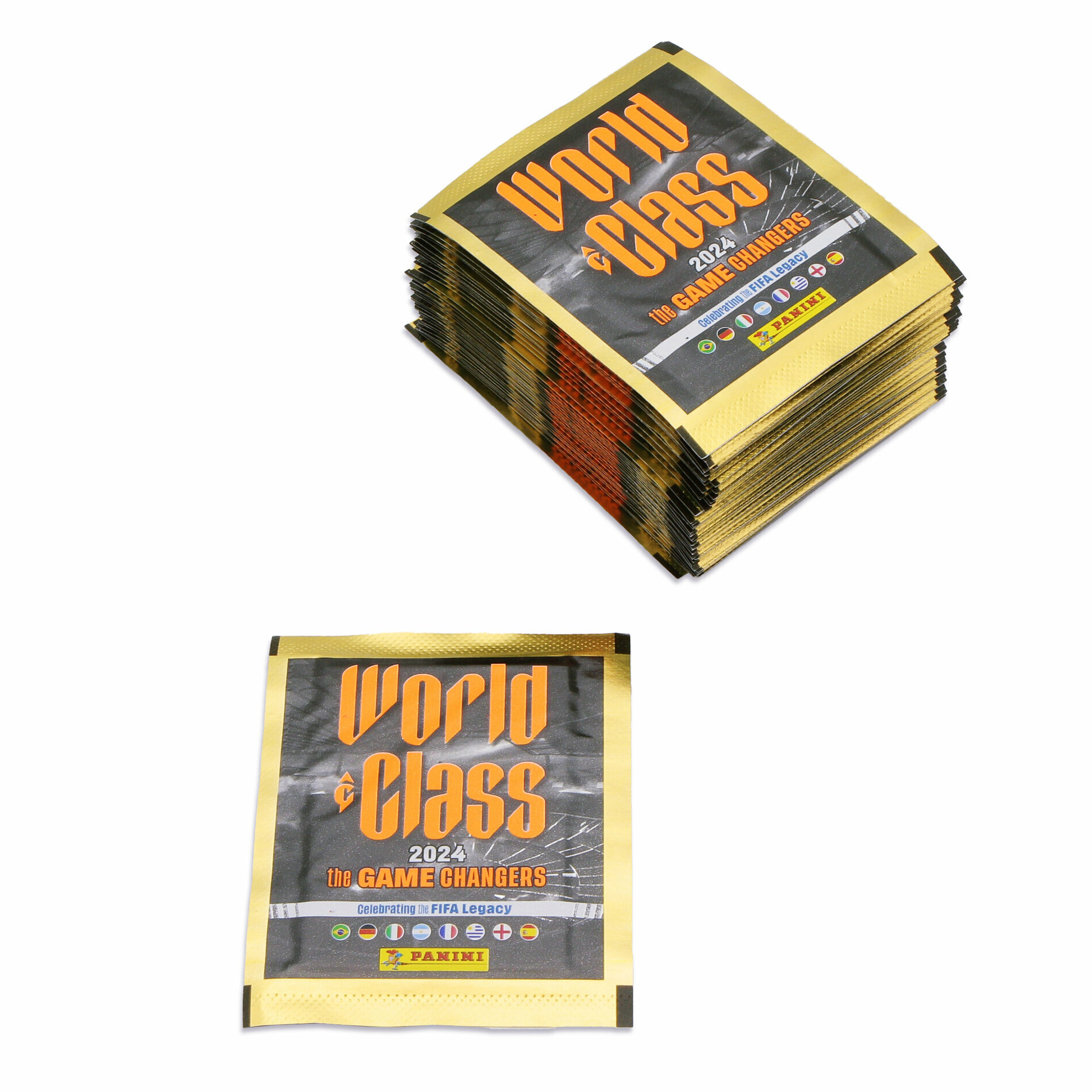 Наклейки для коллекционирования Panini FIFA World Class 2024, 50 пакетиков, 250 наклеек