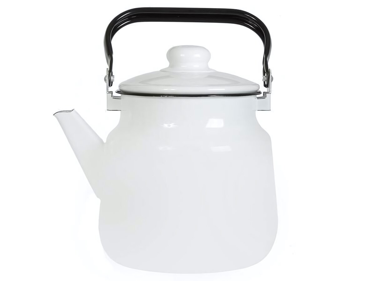 Чайник эмалированный 3,5л, сталь, без свистка, цвет в ассортименте
