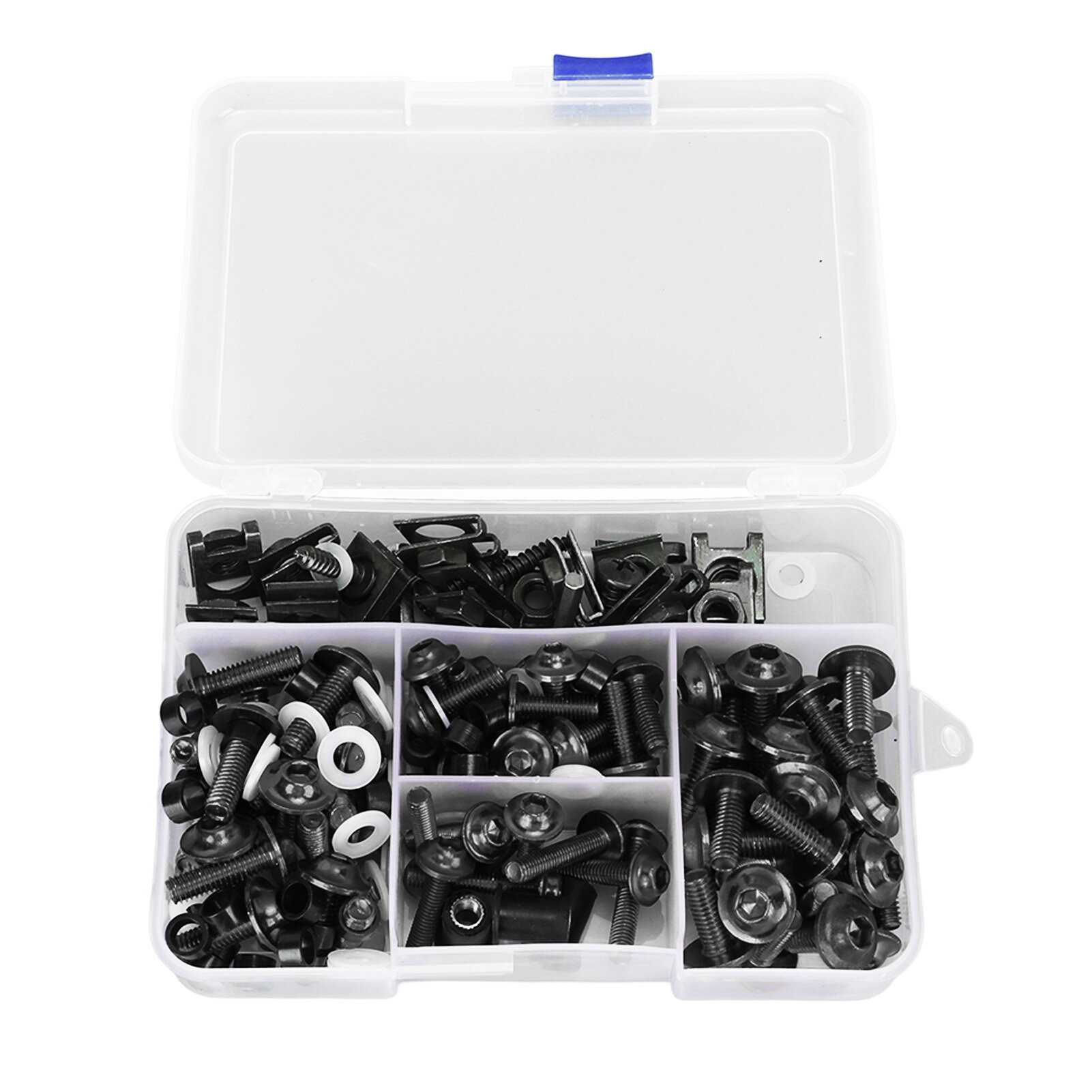 177PCS Motorcycle Fairing Bolt Kit Colorful M5 M6 Windscreen Screws Replacement For SUZUKI GSXR600 GSXR750 Black