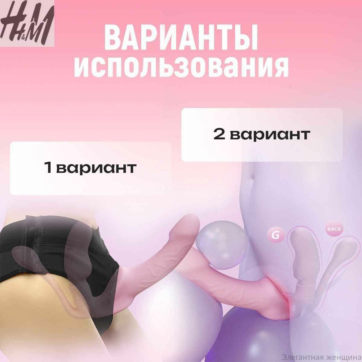 Лучший выбор! Страпон безремневой тройной с вибрацией INTIMOLOGY