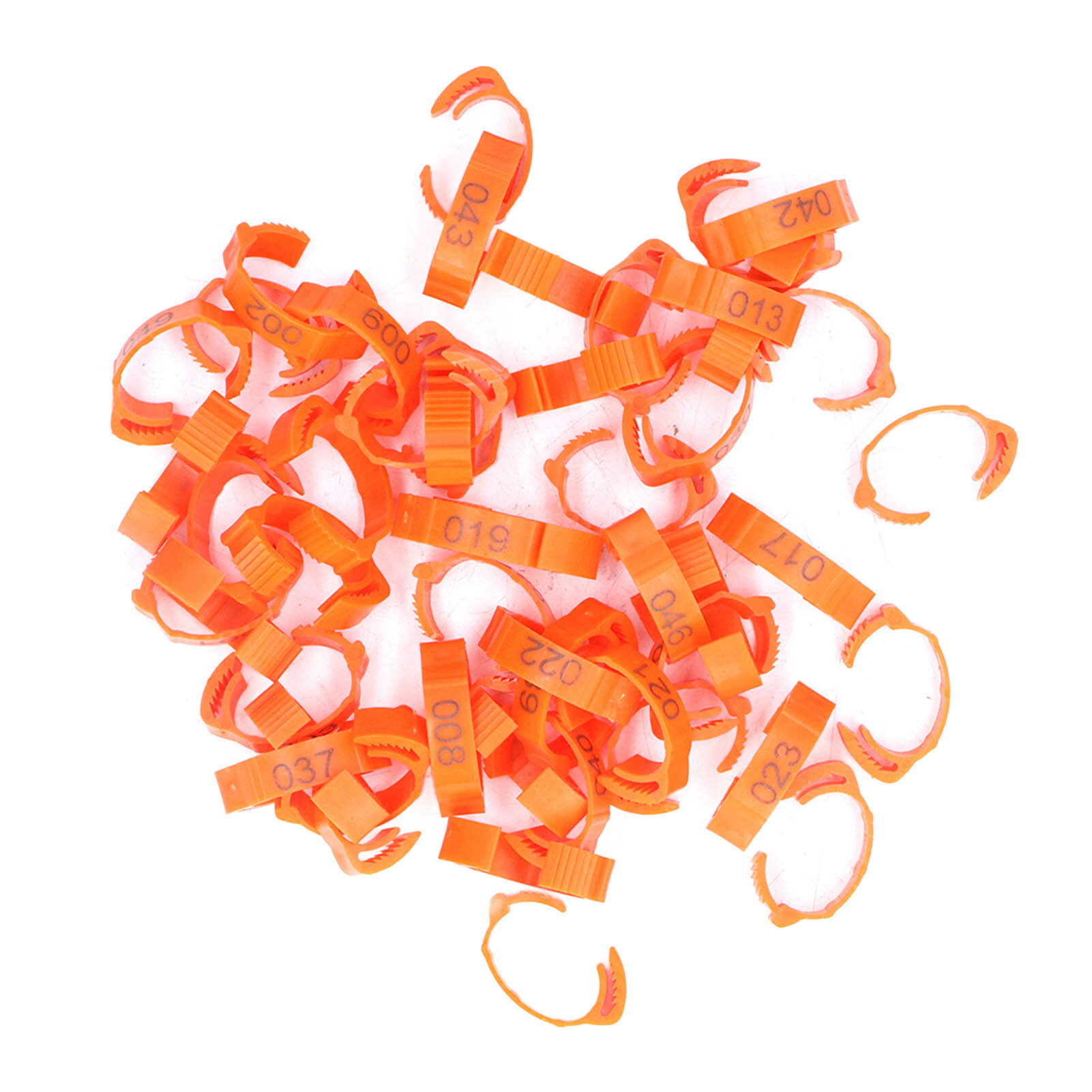 50 шт. кольца для ног птиц с номерами, клипсовые бирки для кур, уток, голубей и гусей, удобная маркировка