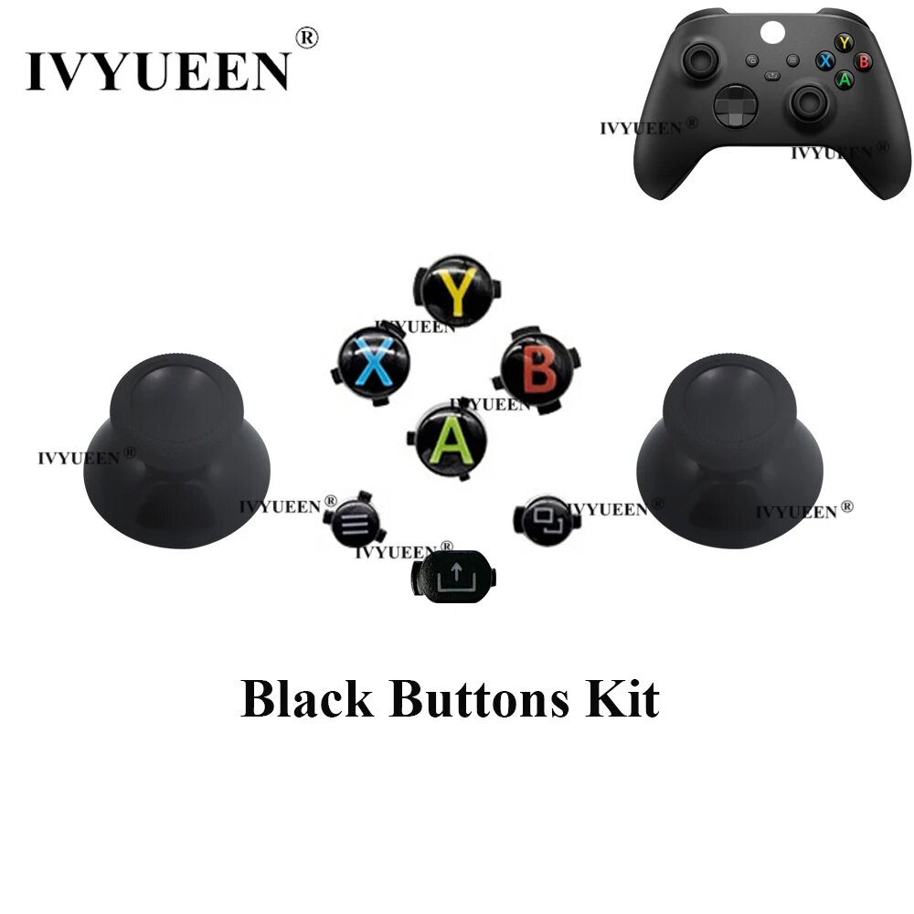 IVYUEEN Комплект кнопок для Xbox Series X S Black Button Kit 1