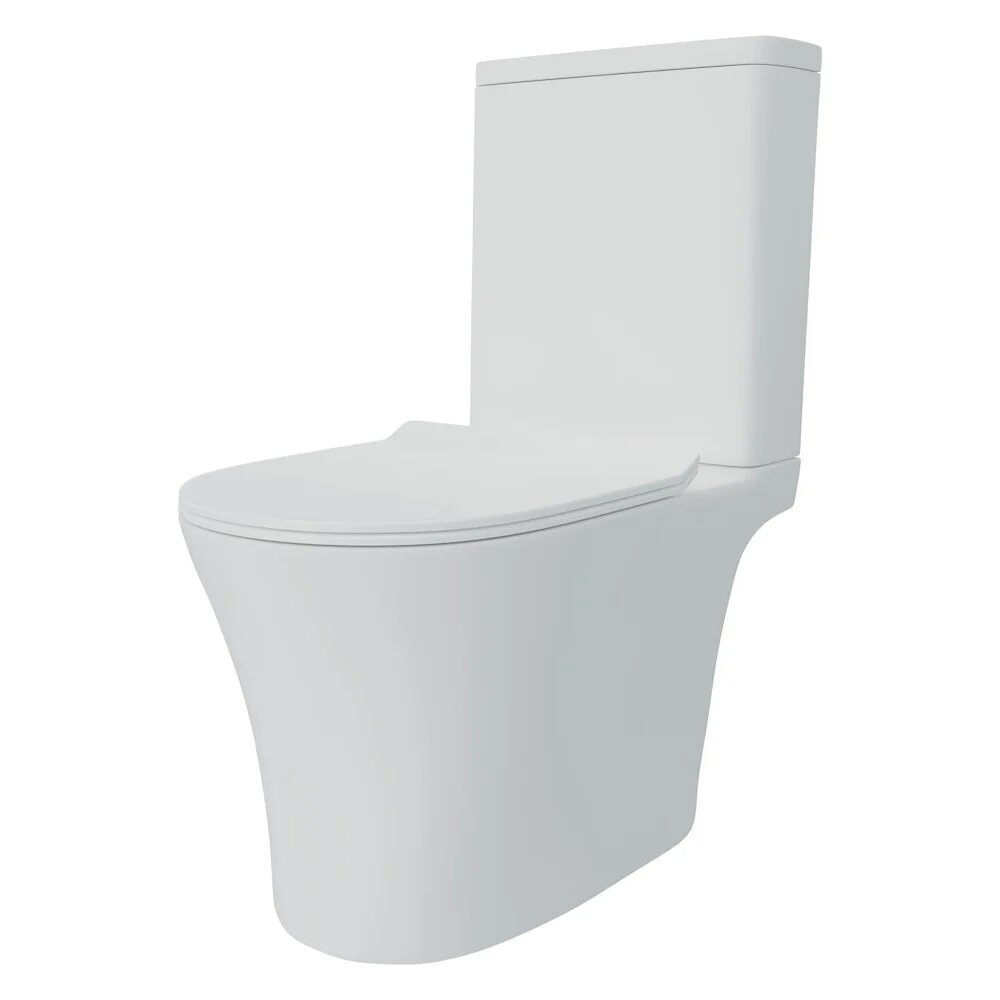 Унитаз напольный Teymi Ritta Pro безободковый, сиденье микролифт T40810 ЦБ-00270126