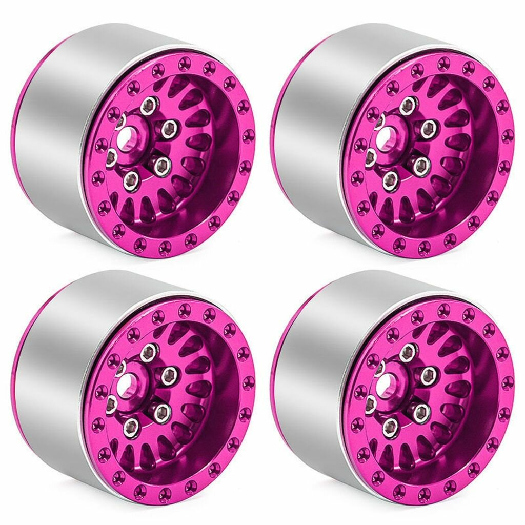 4шт 1,0-дюймовые колеса Beadlock для гусеничных машин с дистанционным управлением 1/18 SCX24 и TRX4M, запчасти автомобилей