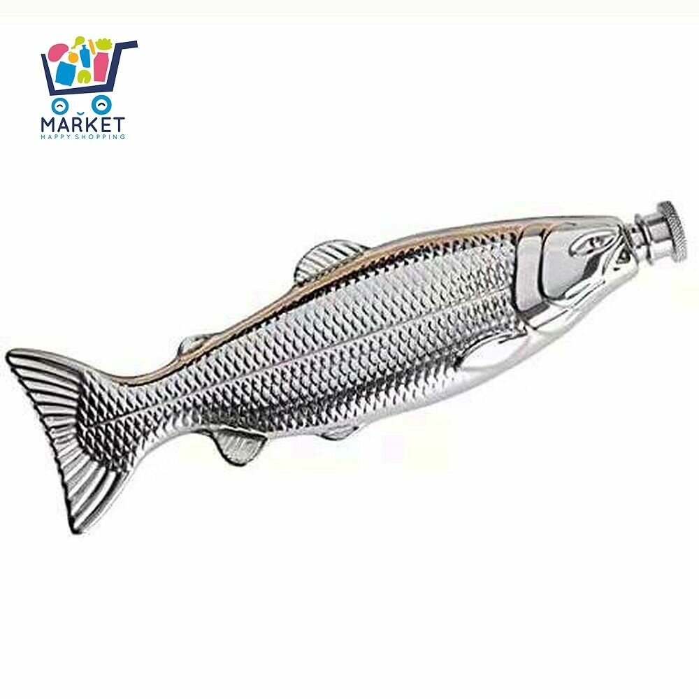 Креативная фляжка для алкоголя в форме рыбы 130 мл