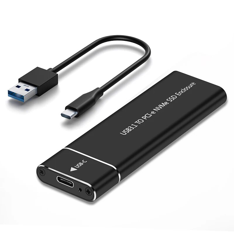REM.AI Алюминиевый адаптер M.2 NVMe SSD USB C 3.1 Gen2 NVMe Case AC Cable