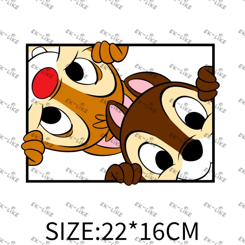 Термотрансферные наклейки Chip n Dale Disney 22x22см Коричневый, DS669 (20)
