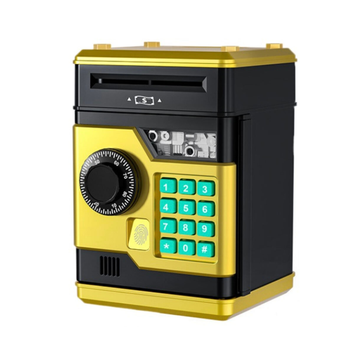 Копилка-банкомат с паролем от отпечатков пальцев, креативное хранилище сбережений для детей, электронное хранилище монет и купюр, идеальный подарок для детей