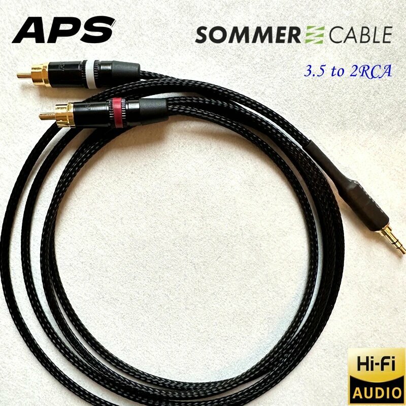 Аудиокабель Sommer Cable 3.5-2RCA Double Lotus 0,75 м