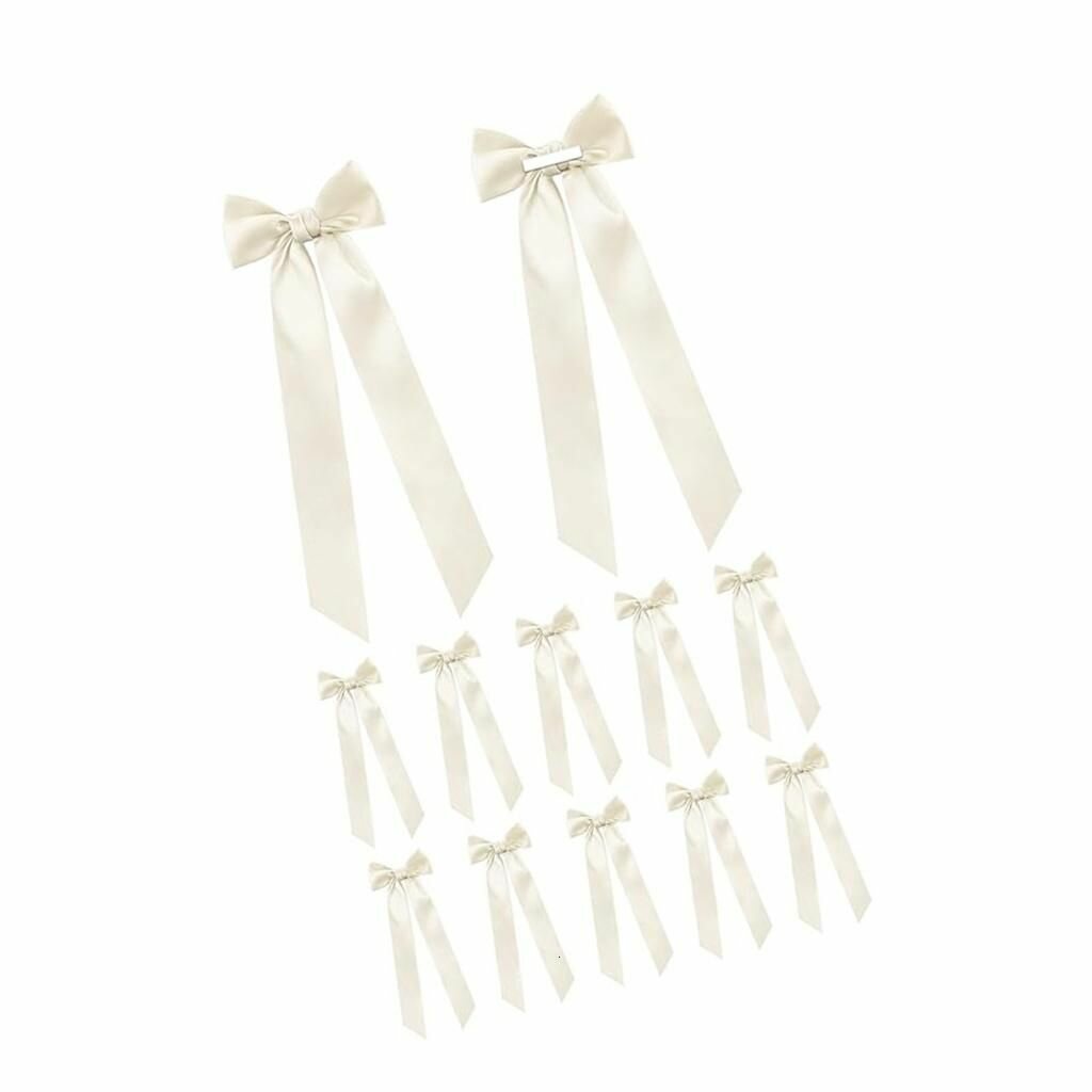 12 штук, бант самоклеящийся подарочный из свадебной ленты-шампанское