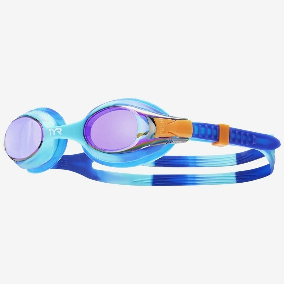 Очки для плавания детские TYR Swimple Tie Dye Mirrored 461 Голубой (461 Голубой, O/S)