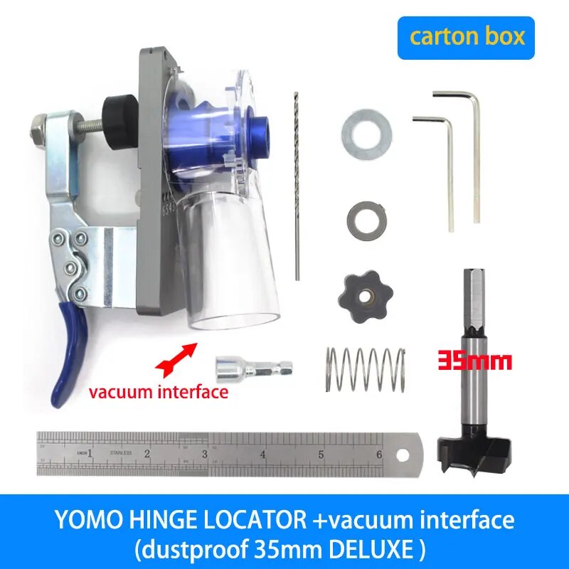 YOMO Hinge Locator с вакуумной насадкой, 35 мм, Dust-free Deluxe