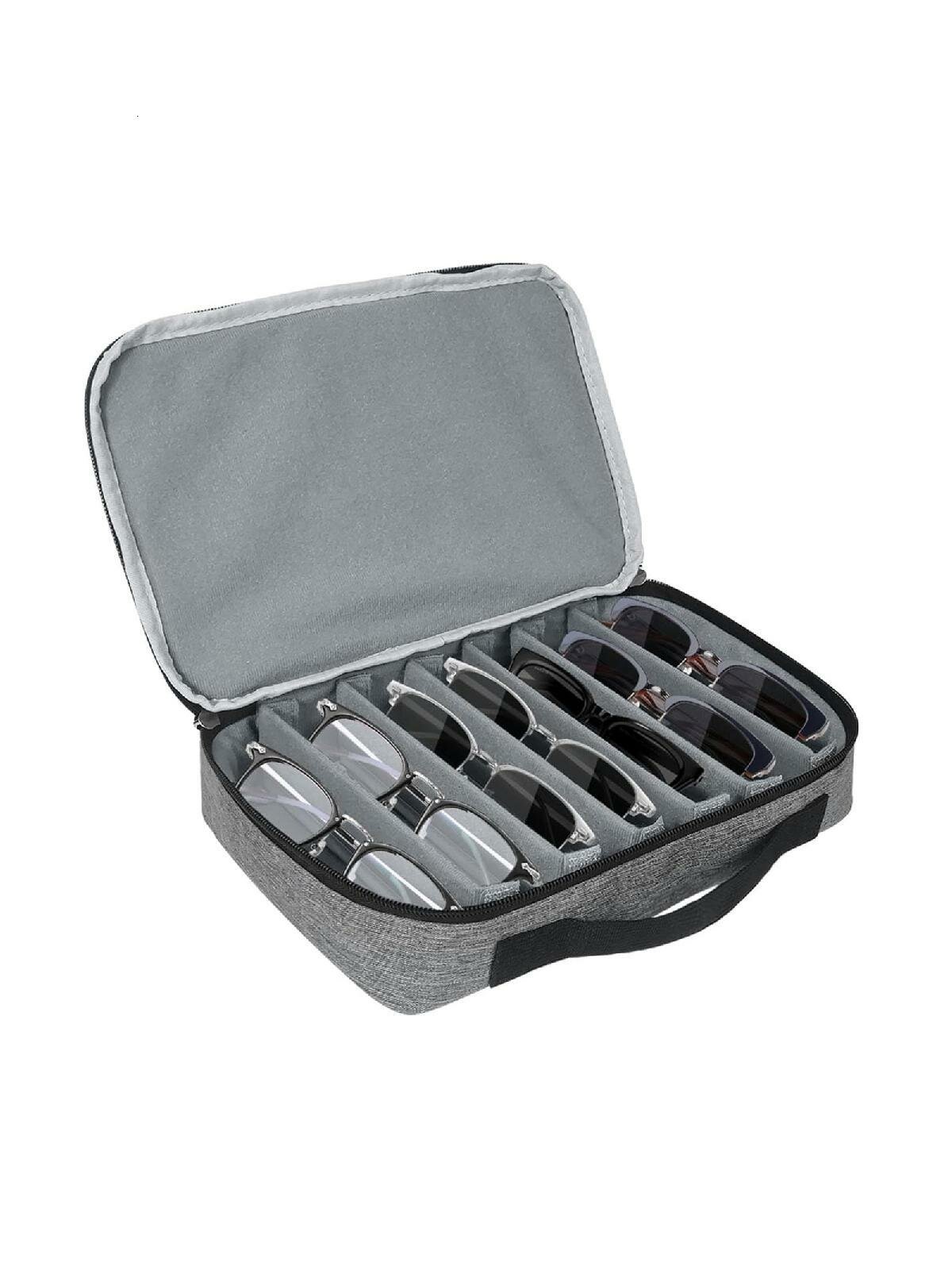 Кофр для хранения вещей, Коробка для хранения солнцезащитных очков портативная коробка для хранения очков с регулируемым отделением для карт памяти для мужчин и женщин