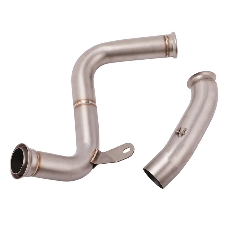 Надевается для KTM DUKE 125 250 390 RC390 2017 2018 2019, выхлопная система мотоцикла, соединительный глушитель средней трубы из нержавеющей стали, Золотистый