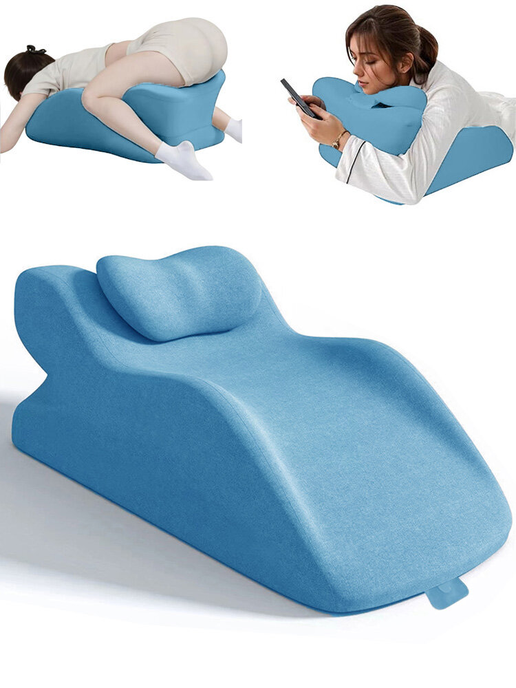 Ортопедическая клиновидная подушка при изжоге и храпе, Подушка для сна на животе анатомическая форма, дышащий материал (пена с памятью формы