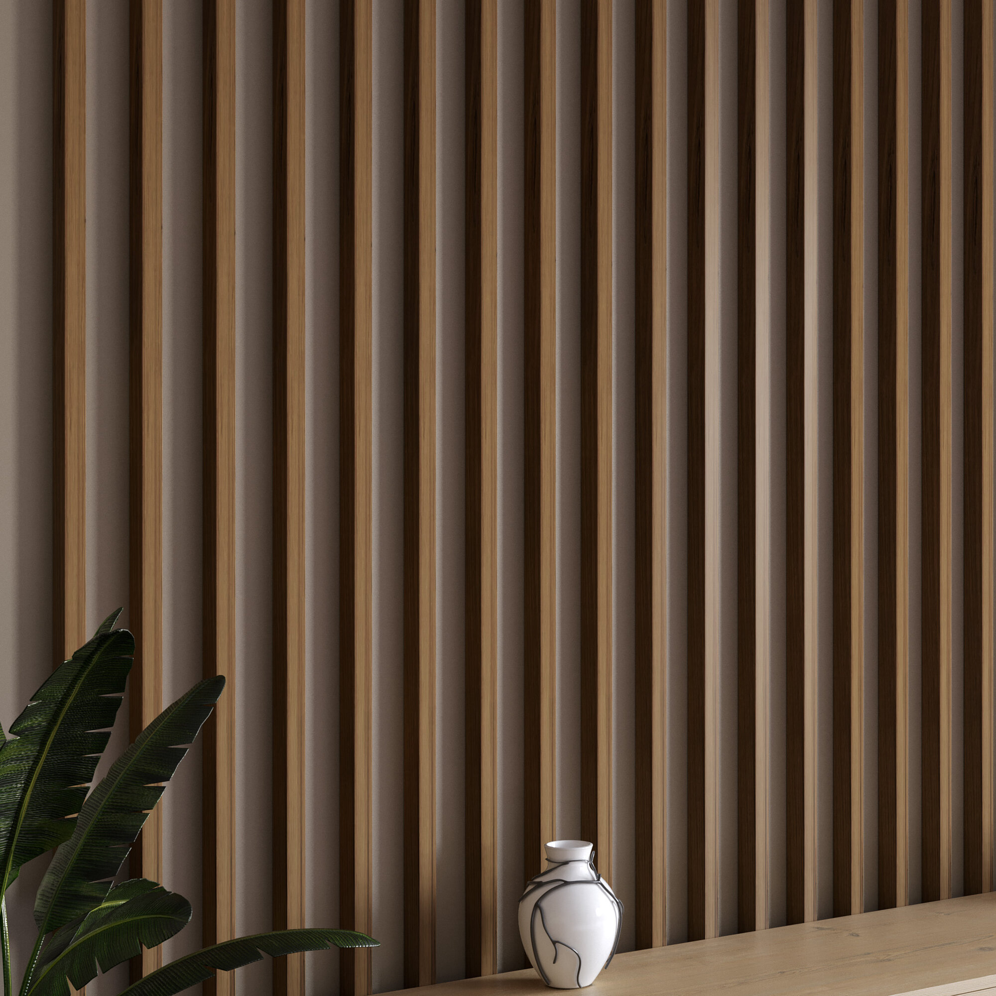 Декоративная рейка саваш МДФ 40*25*2800 мм ДУБ крафт табачный - 15 шт.