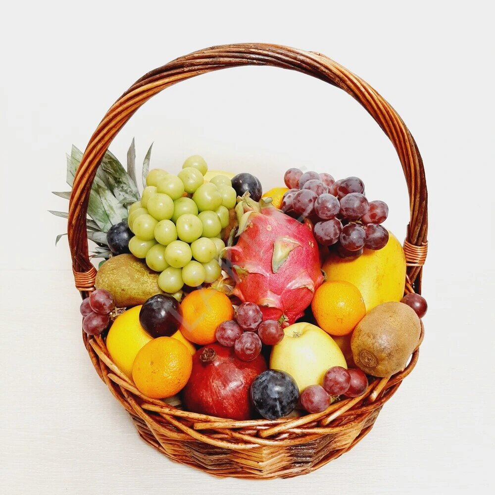 Фруктовый букет в корзине "Райское наслаждение", общий вес 10 кг