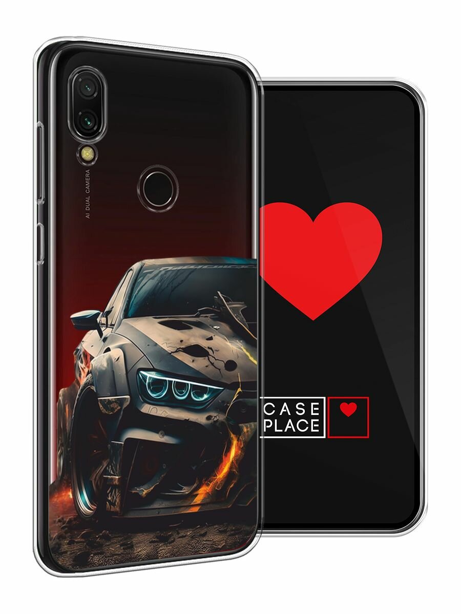 Чехол на Xiaomi Redmi 7 / Сяоми Редми 7 с принтом "На износ", прозрачный — фото 1