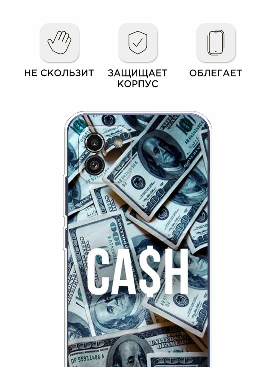 Чехол на Samsung Galaxy A03 / Самсунг Галакси А03 с принтом "Cash" — фото 1