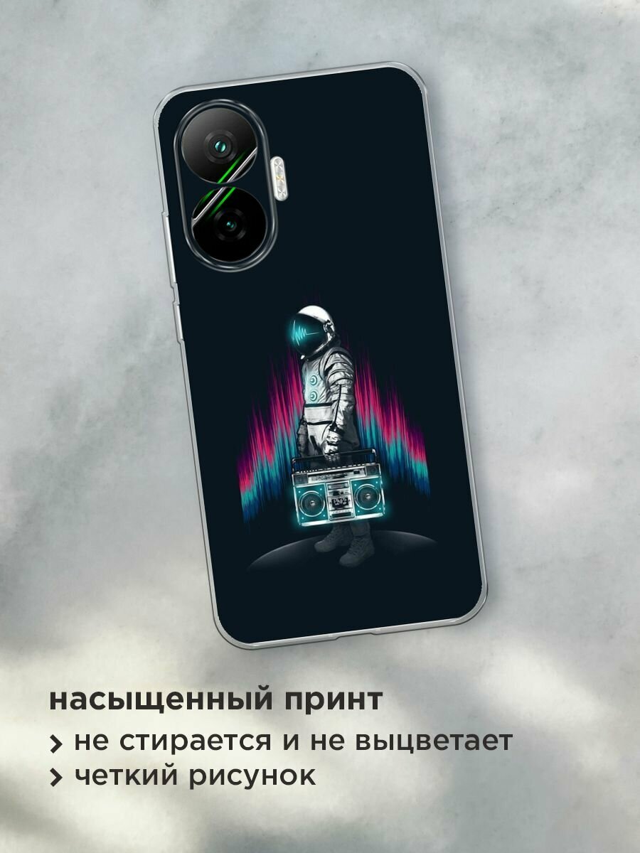 Чехол на Poco F7 / Поко F7 с принтом "Космическая вечеринка" — фото 1